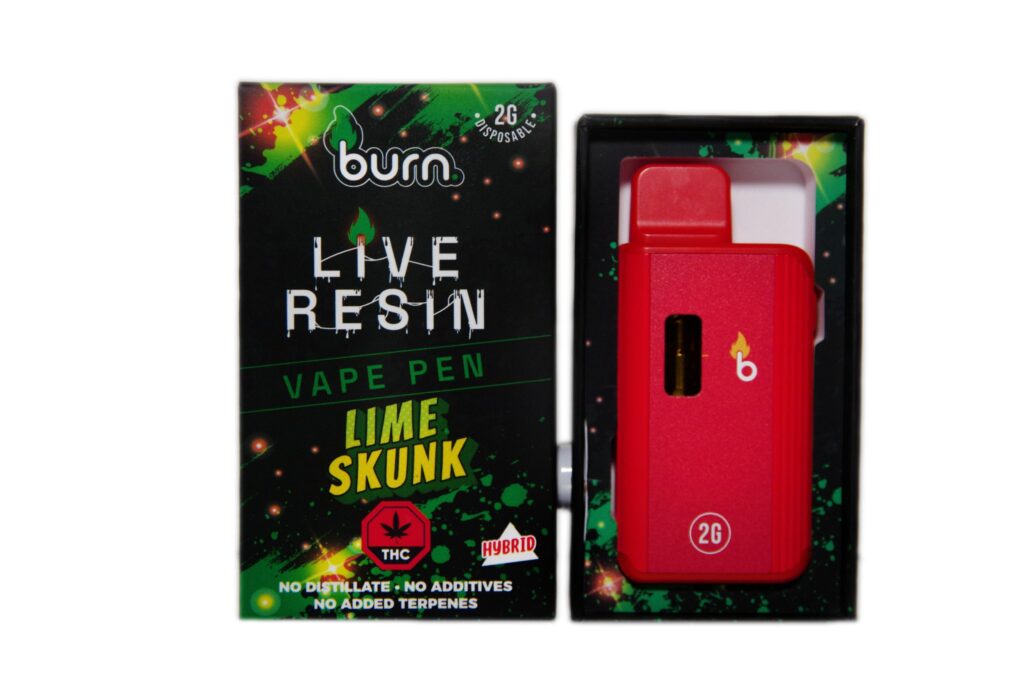 Burn Disposable Pen 2g (Live Resin) - Lime Skunk | Alpha Buds
